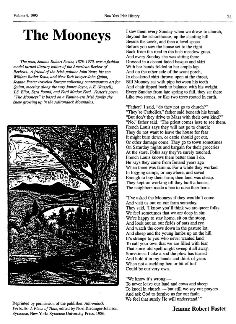 The Mooneys by Jeanne Robert Foster - Article Archive of the New York ...